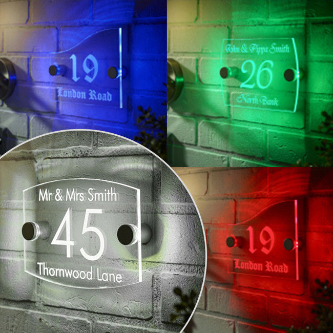 Numéro de la maison panneau LED Panneau publicitaire Panneau de bureau ...